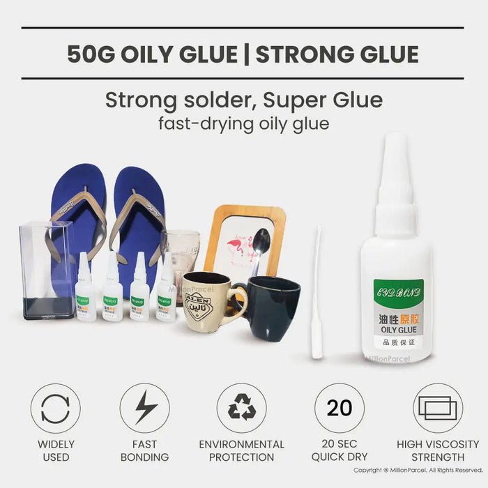 50g Super Glue - Strong Oily Glue for Crafts