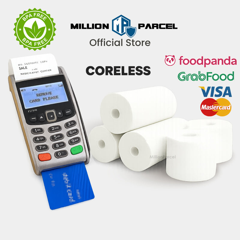 BPA Free Receipt Paper Roll - Eco-Friendly Coreless Thermal Rolls