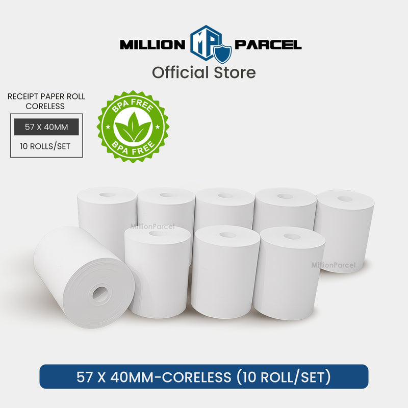 BPA Free Receipt Paper Roll - Eco-Friendly Coreless Thermal Rolls