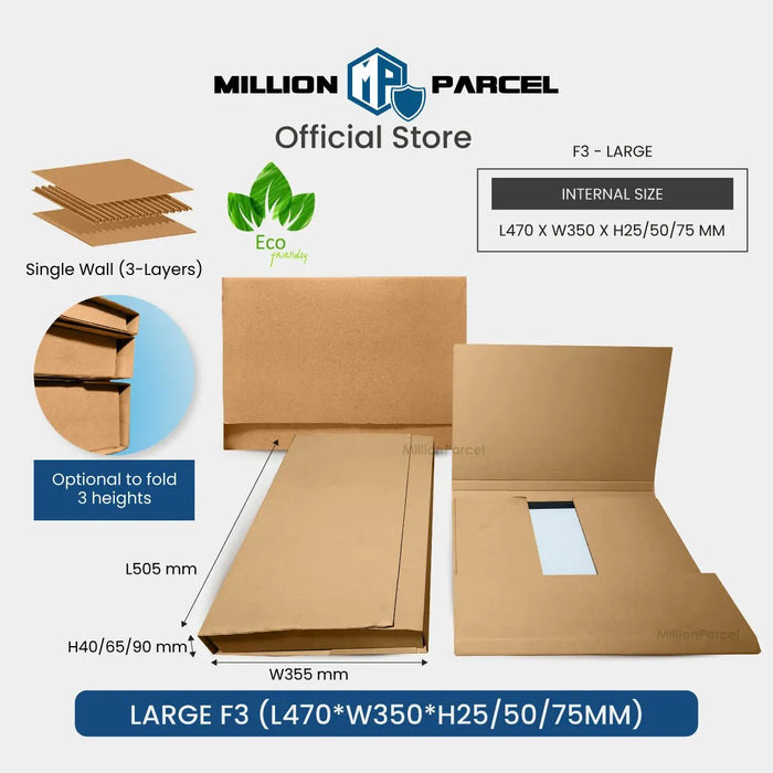 Carton Box - F Series: Eco-Friendly Packaging for Frames & Books
