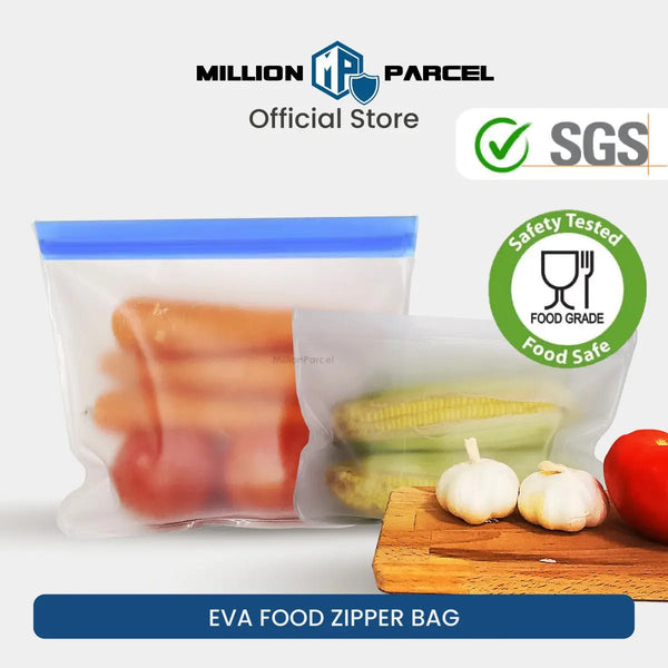 Reusable EVA Food Zipper Bags - Keep Food Fresh & Eco-Friendly