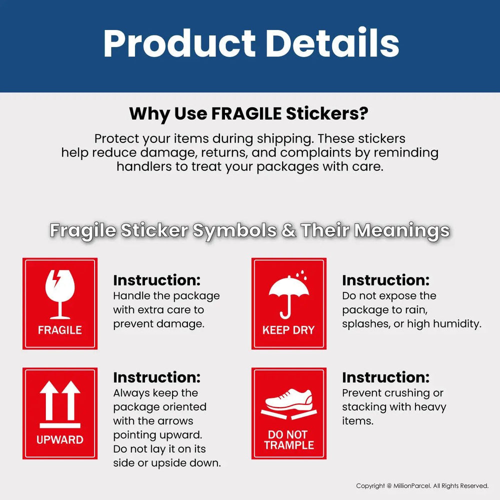 Fragile Label - Protect Your Valuables with Handle With Care Stickers