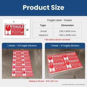 Fragile Label - Protect Your Valuables with Handle With Care Stickers