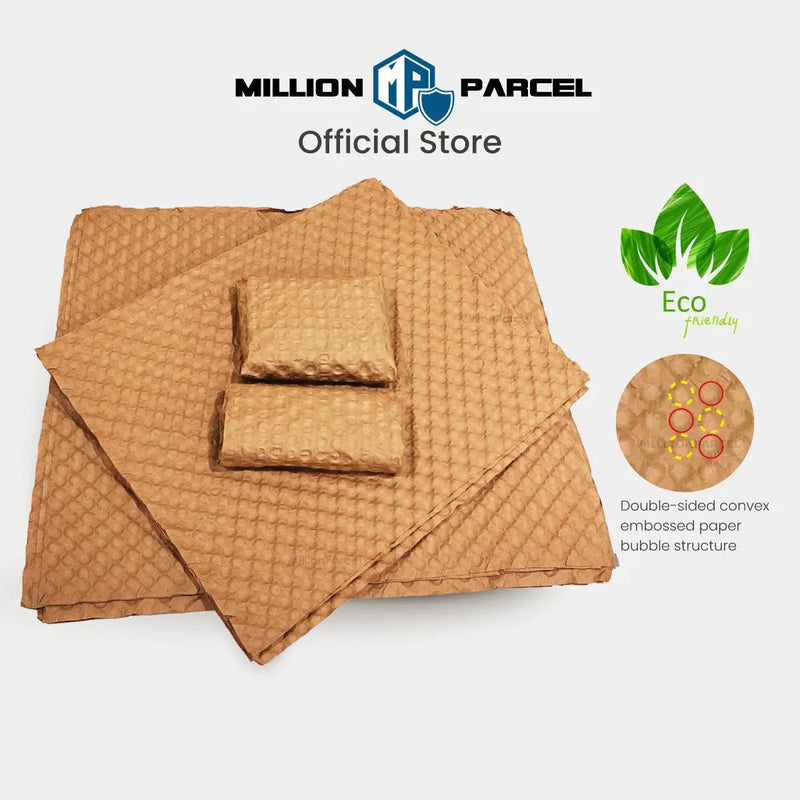 Eco-Friendly Kraft Paper Bubble Sheet - Protect & Ship Safely