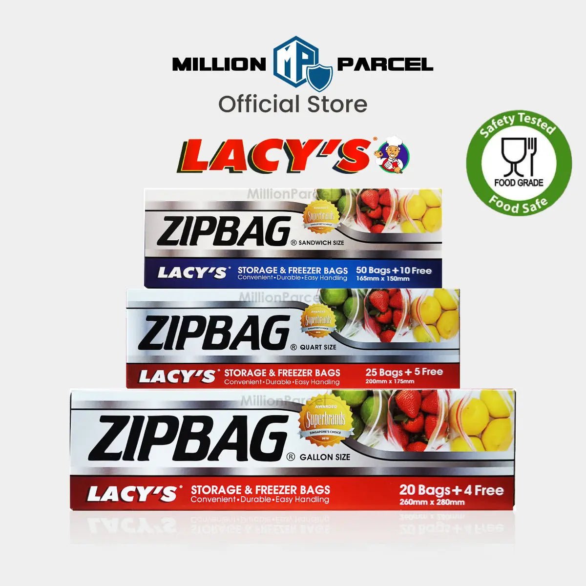 LACY'S ZIPBAG: Durable, Resealable Storage & Freezer Bags