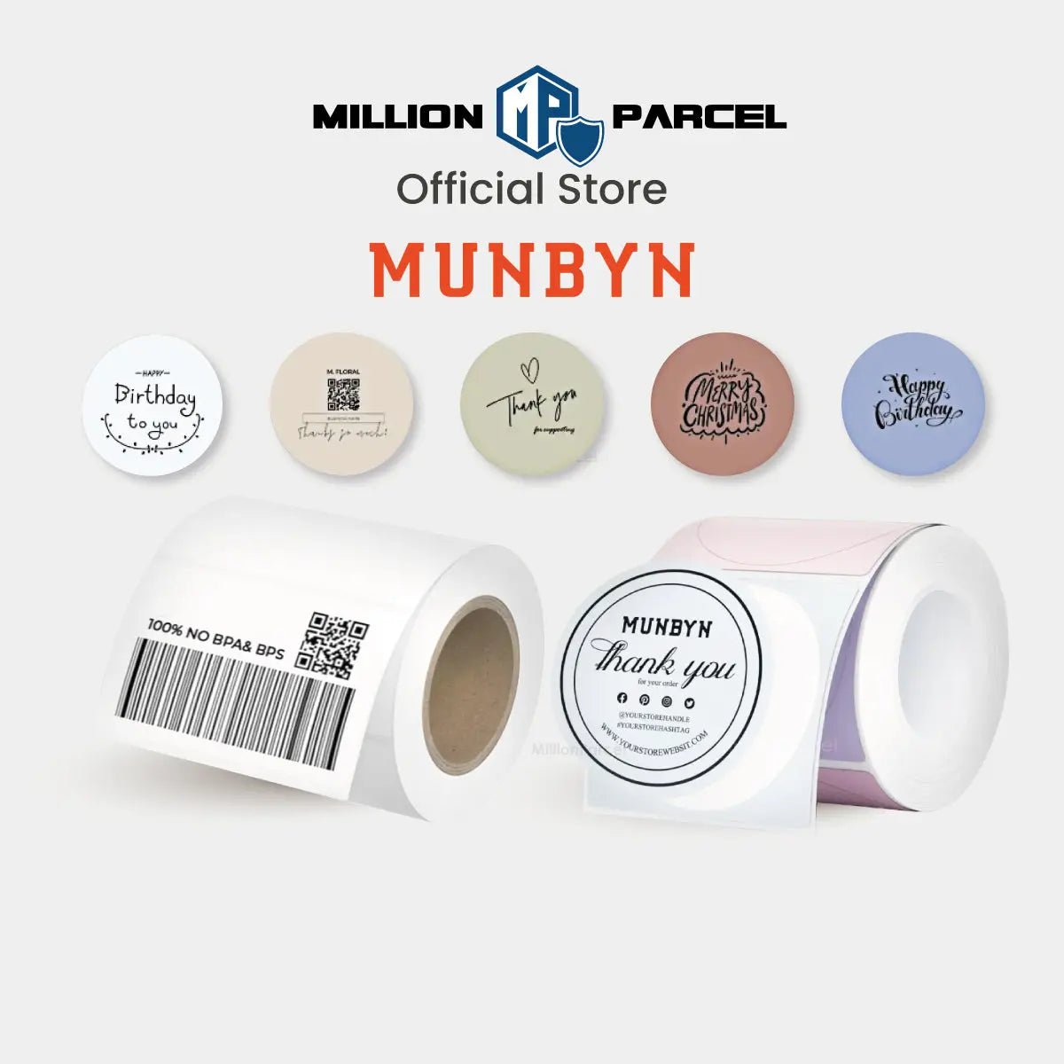 MUNBYN Season Color Thermal Label Sticker - Premium & Versatile Labels