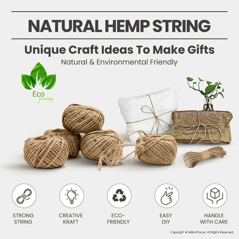 Eco-Friendly Hemp String - Perfect for Crafts & Rustic Decor!
