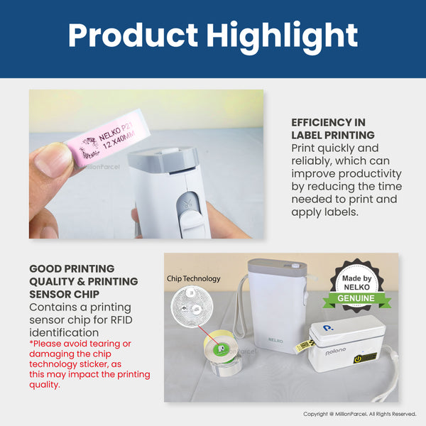 Nelko P21 & Polono P31S White Paper Sticker | Waterproof and Tear-proof ...