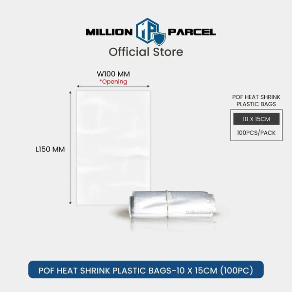 Professional Packaging with POF Heat Shrink Plastic Bags - 6 Sizes