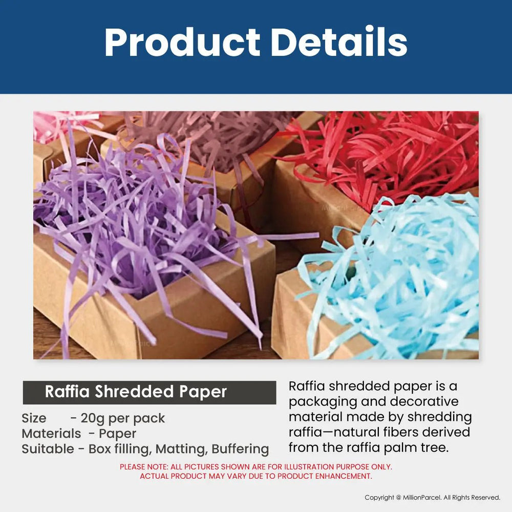 Raffia Shredded Paper 20g/pack - MillionParcel