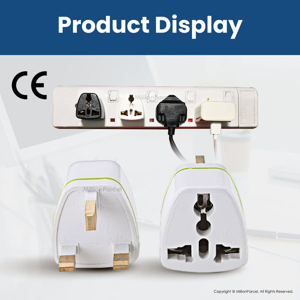 UK/SG 3 Pin Plug Power Converter | Universal Travel Adapter