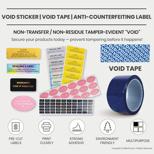 Secure Your Products with MillionParcel VOID Sticker Seals