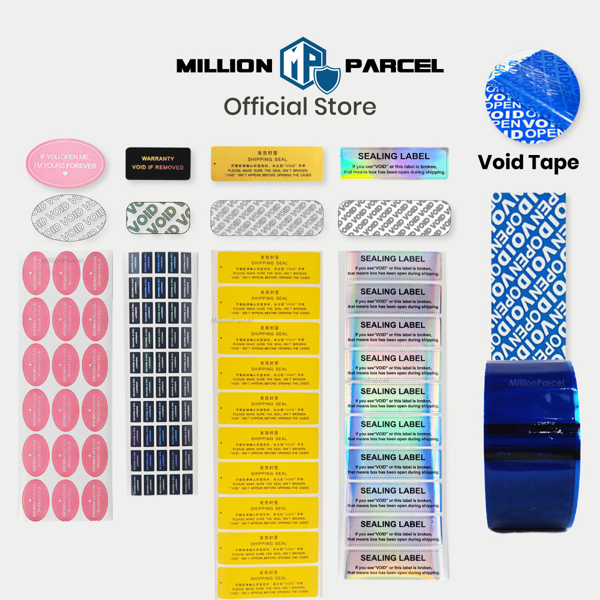 Secure Your Products with MillionParcel VOID Sticker Seals