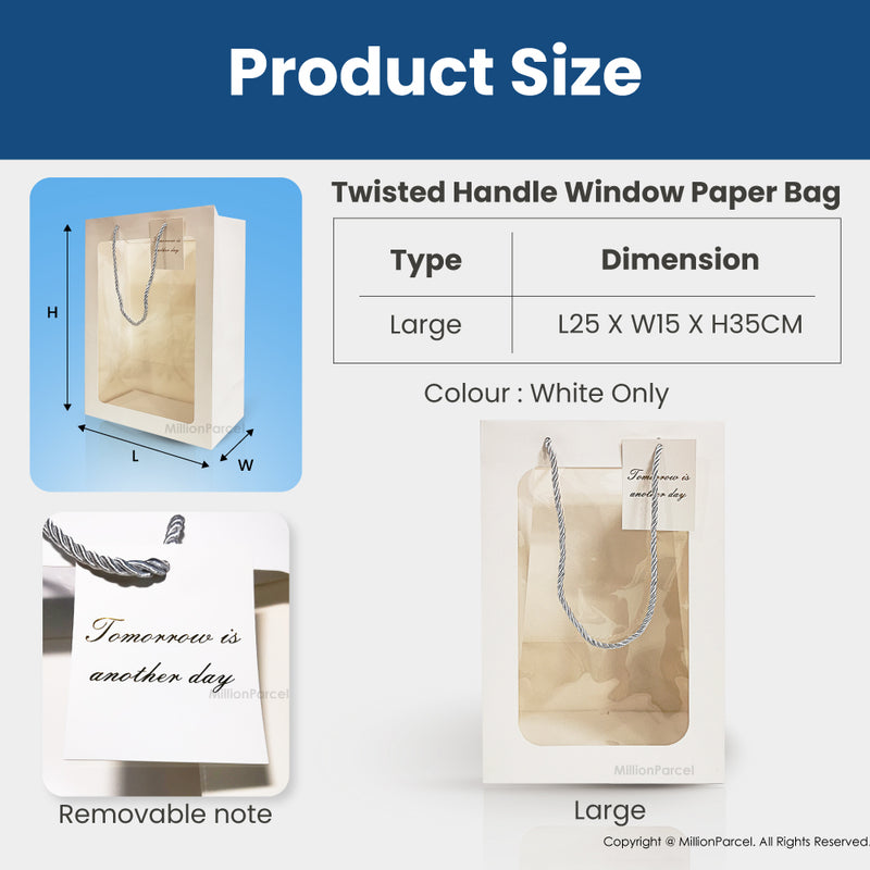 Window Paper Bag | Perfect for Valentines Day & Birthday