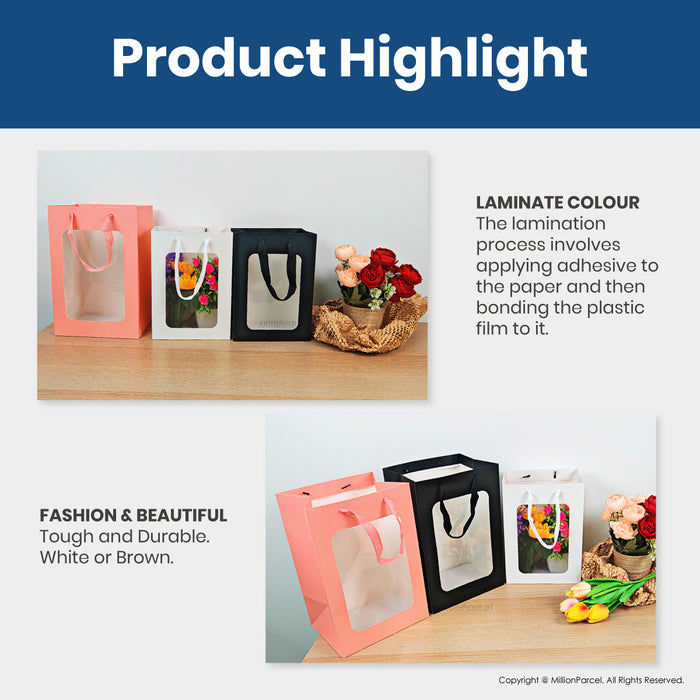 Window Paper Bag - Perfect Gift Packaging for Valentines & Birthdays