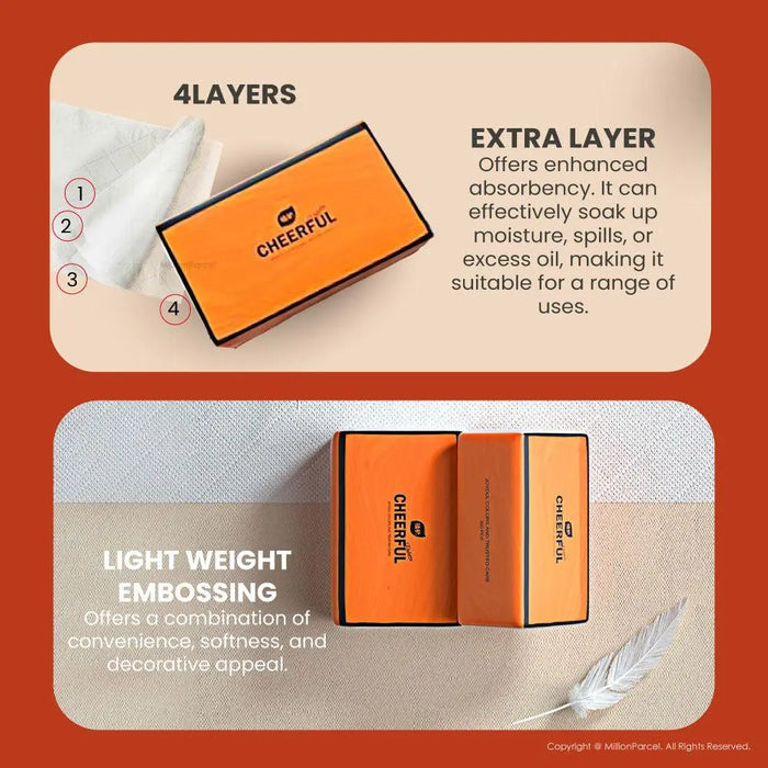 Botare Facial Tissue | Cheerful Design | 4ply x 90 sheet - MillionParcel