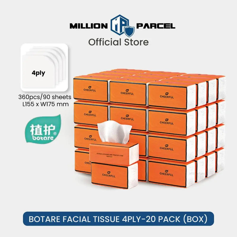 Botare Facial Tissue | Cheerful Design | 4ply x 90 sheet - MillionParcel