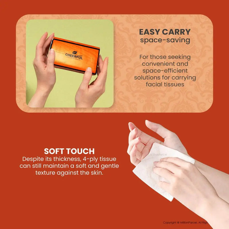 Botare Facial Tissue | Cheerful Design | 4ply x 90 sheet - MillionParcel