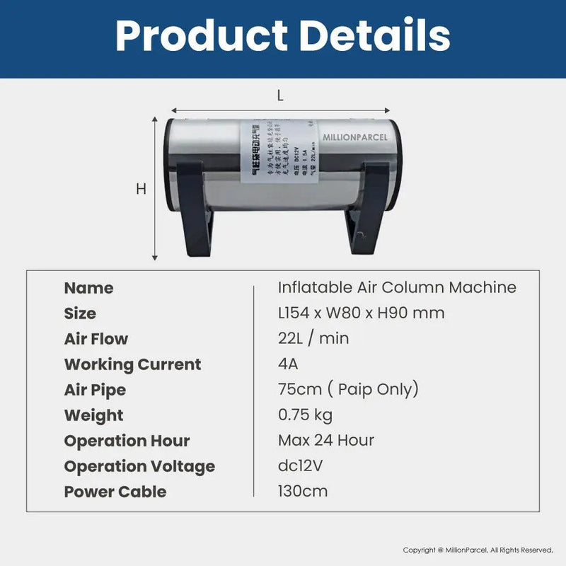 Electric Inflatable Air Column Machine (Pump Air only） - MillionParcel