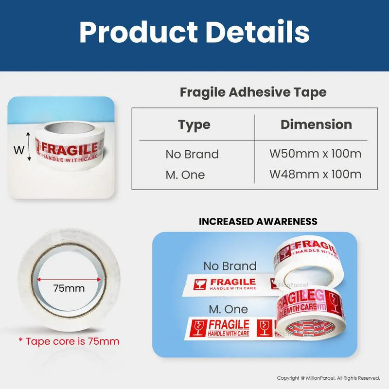 Fragile Adhesive Tape - Ensure your fragile items arrive safely ...