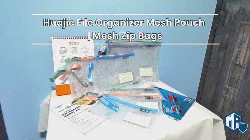 Huajie File Organizer Mesh Pouch | Mesh Zip Bags - MillionParcel