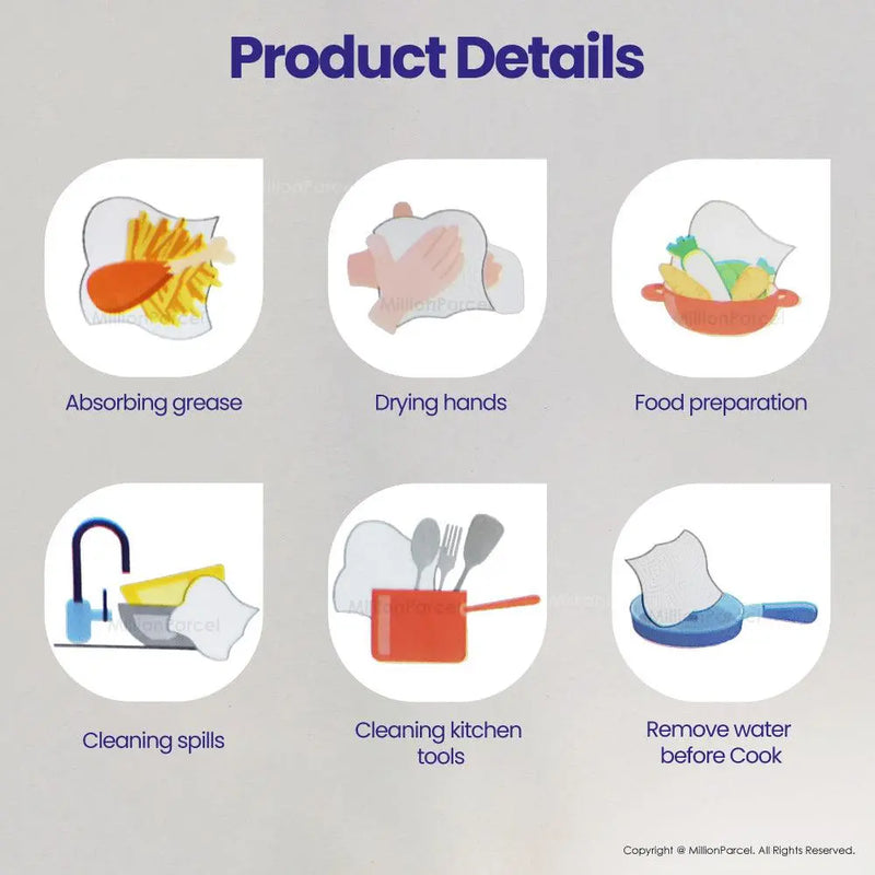 Pulppy Kitchen Towel Tissue | Premium Quality 3ply | 4 roll x 60 sheet ...