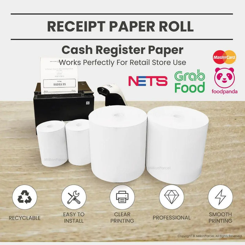 Thermal Paper Roll | Receipt Paper Roll - MillionParcel